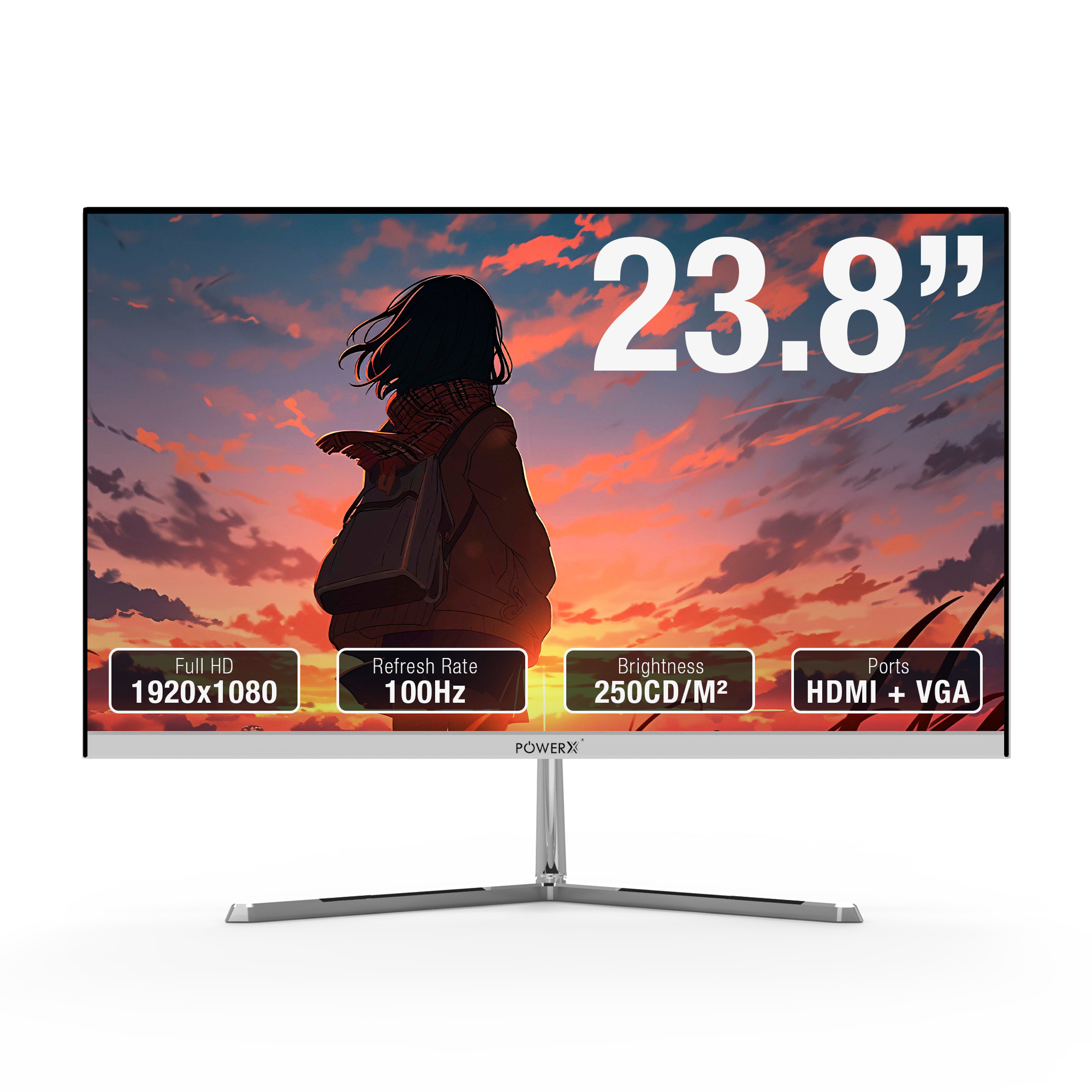 23.8” FHD FRAMELESS MONITOR - Crystal-Clear | 1920x1080 Resolution