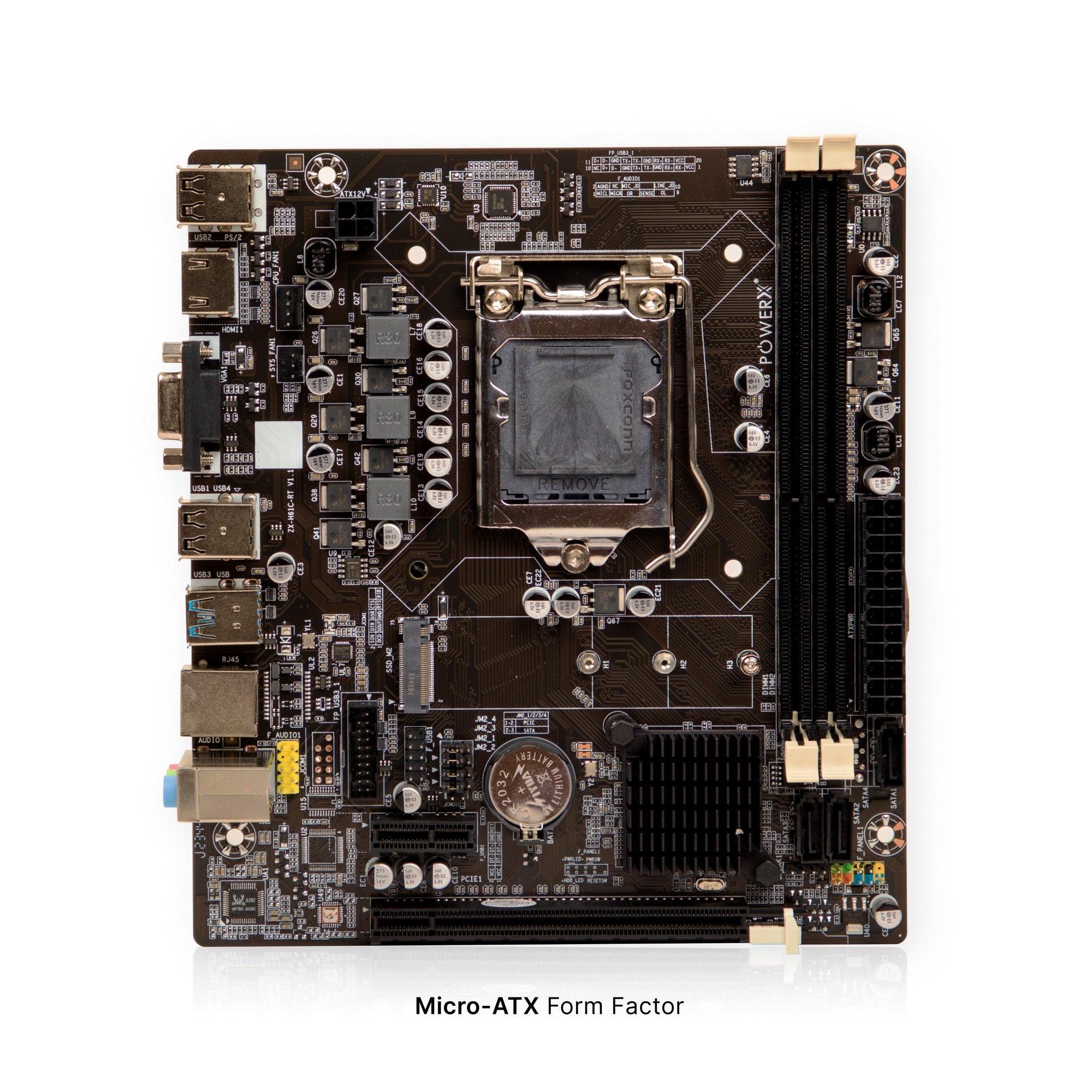 H61/B75 Micro-ATX Motherboard - Up to 16GB DDR3, PCIe, M.2