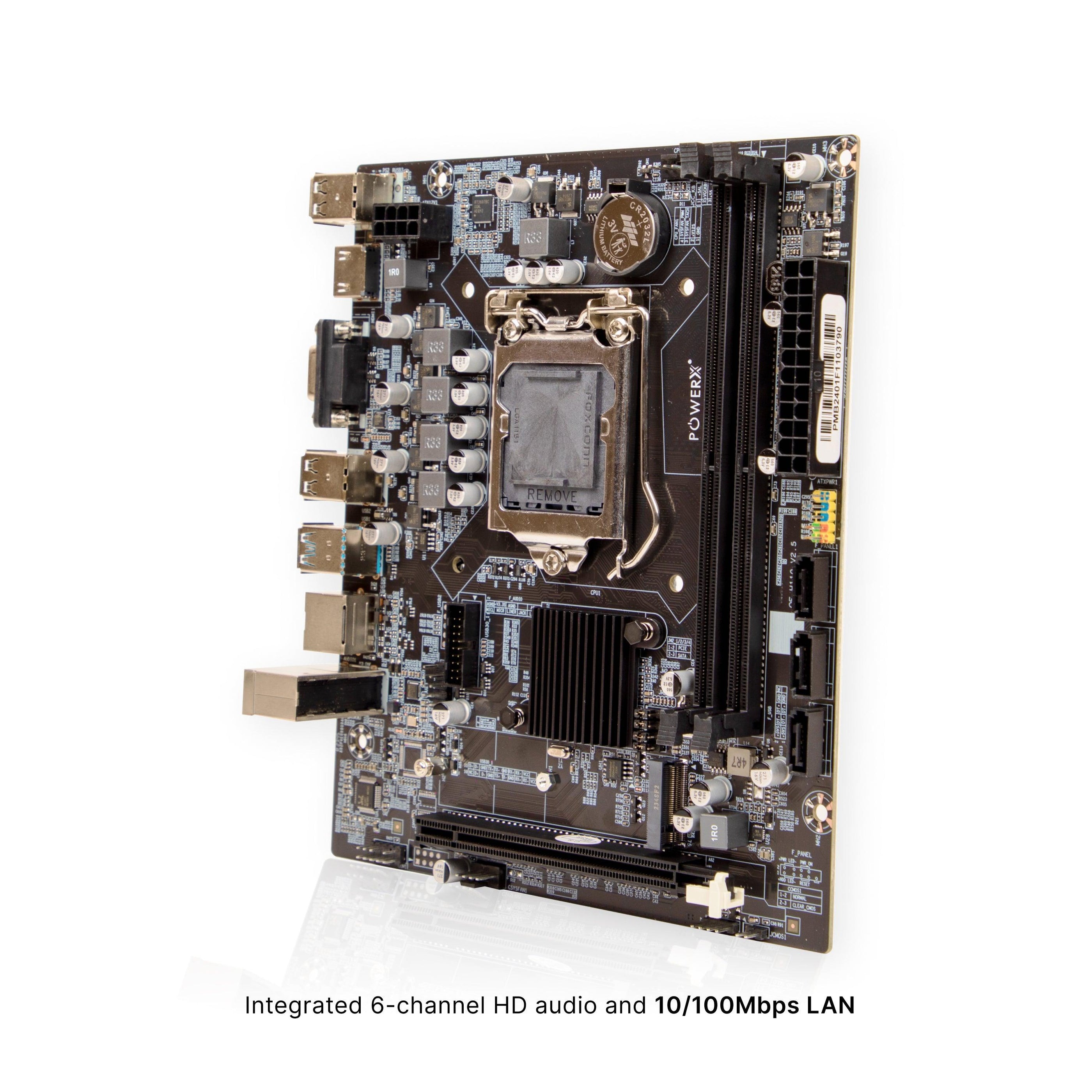 PowerX H110 Motherboard – For Intel 6th to 9th Gen CPUs