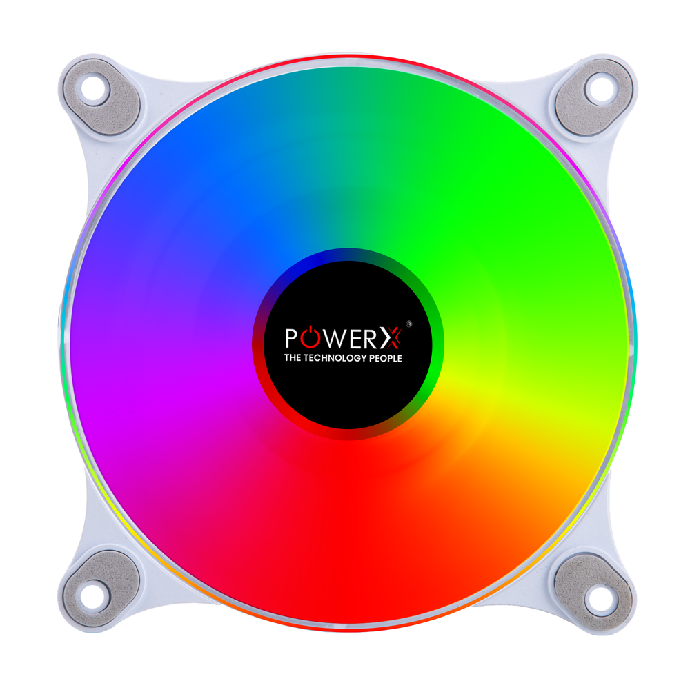 POWERX 120MM 9-BLADE ARGB COOLING FAN WITH DUAL SIDED ARGB RING